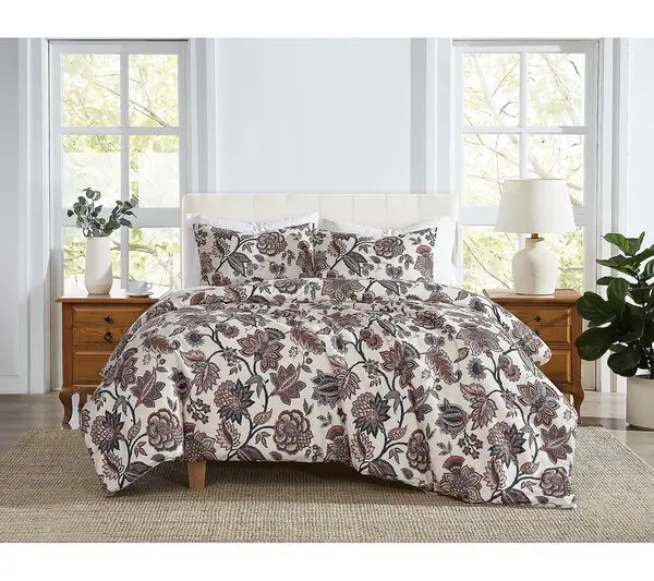 CANNON Chloe Jacobean King 3 Piece Duvet Cover Set - One-color