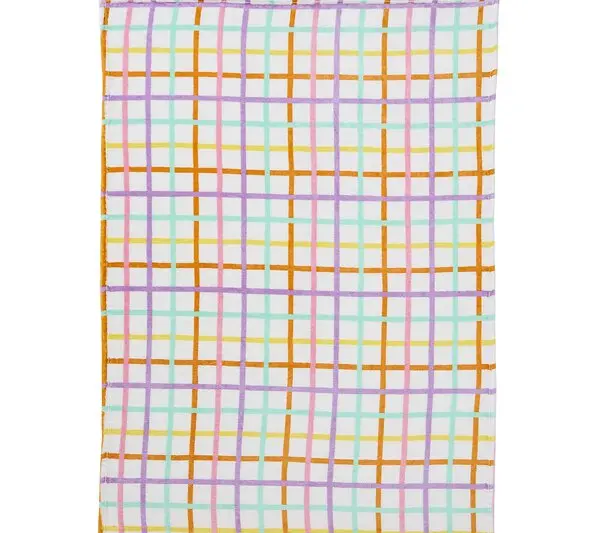 HALLMARK Multicolor Chromatic Grid 50' X 70' Pl Ush Throw Blank