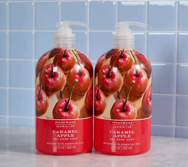 HOMEWORX BY SLATKIN + CO. S/2 22oz Carmel Apple Gel Hand Soap - One-color