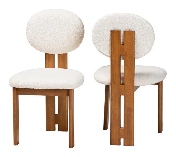 BAXTON STUDIO Kacela Fabric And Wood Dining Cha Ir Set Of 2 - One-color