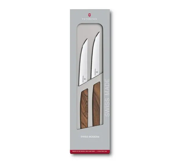 VICTORINOX Swiss Modern 2pc Steak Knife Set, Wa Lnut - One-color