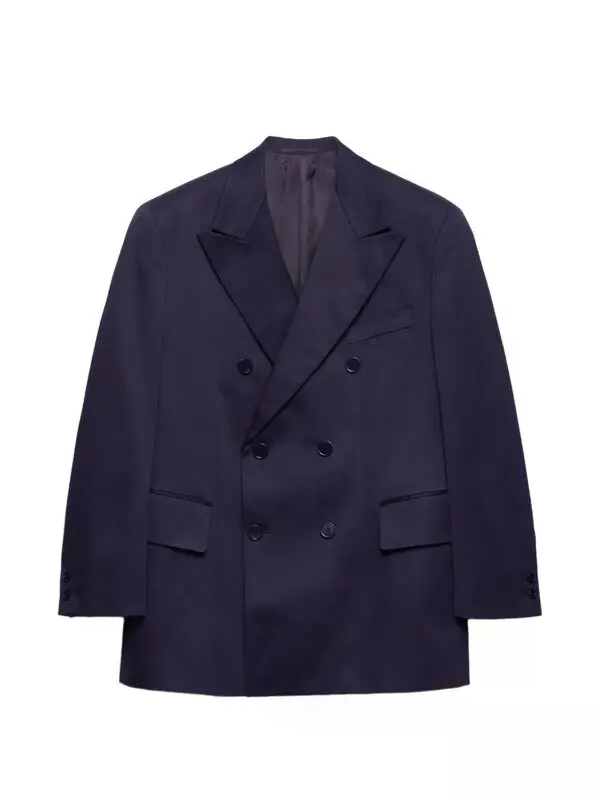 Prada Double-breasted Peak-lapel Blazer