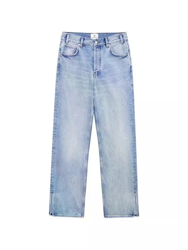 ANINE BING Roy Side Slit Straight-leg Jeans