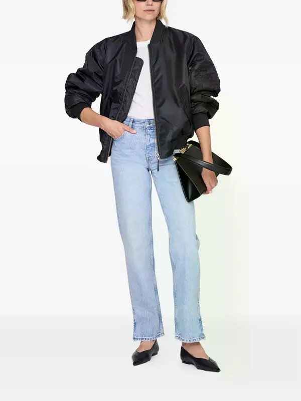 ANINE BING Roy Side Slit Straight-leg Jeans
