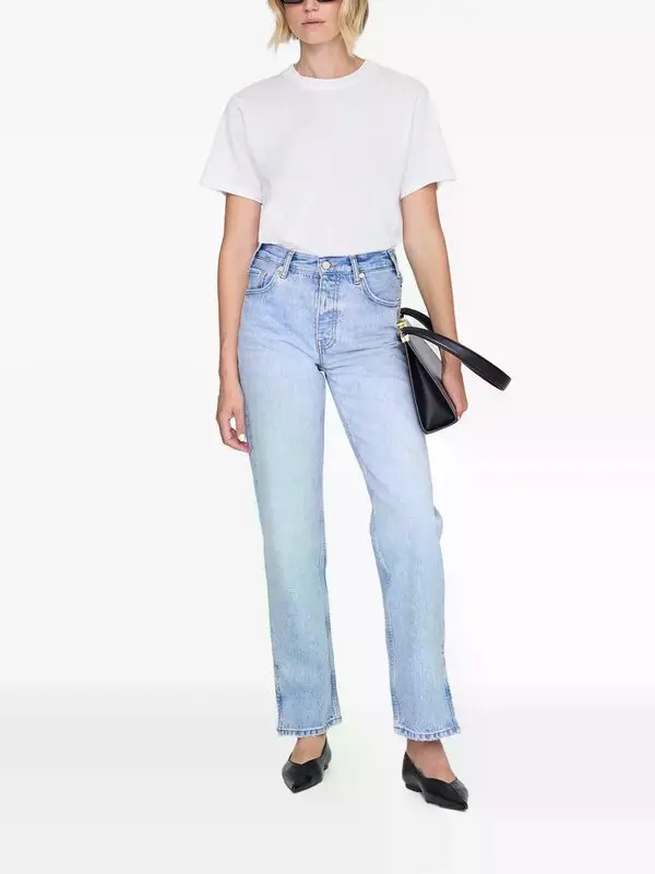 ANINE BING Roy Side Slit Straight-leg Jeans