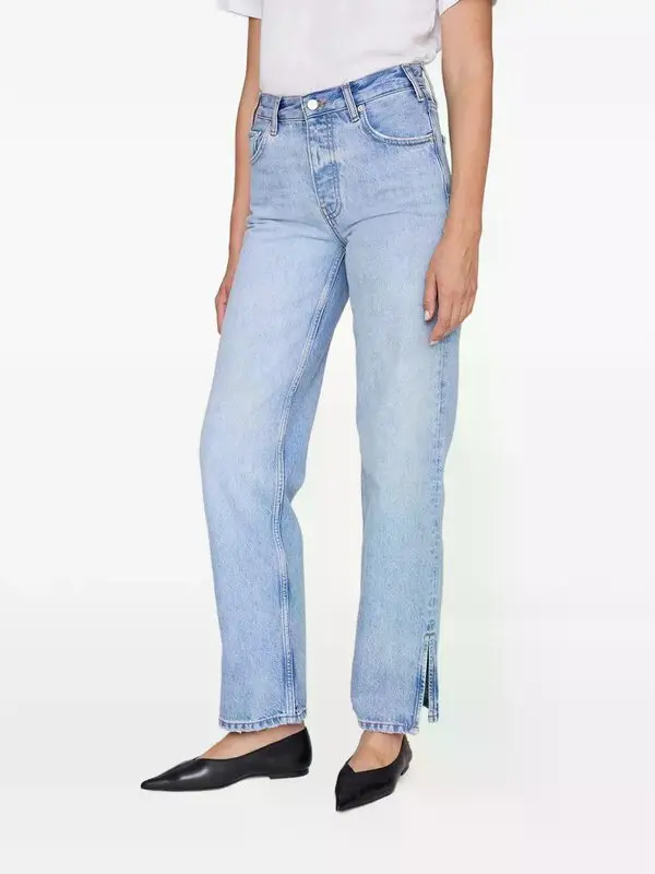 ANINE BING Roy Side Slit Straight-leg Jeans