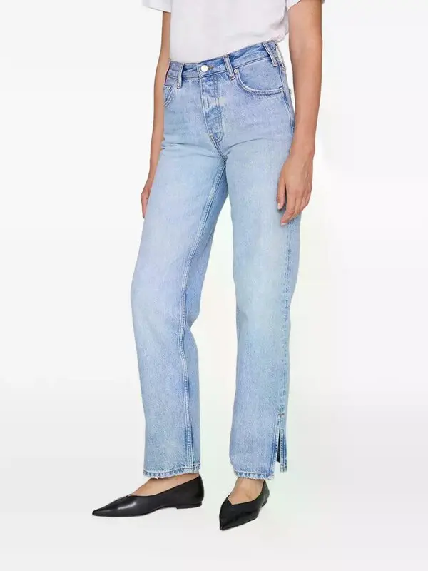 ANINE BING Roy Side Slit Straight-leg Jeans