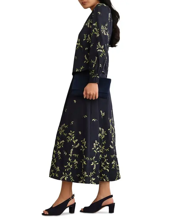HOBBS LONDON Annie A-line Midi Skirt