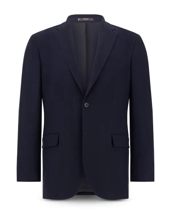 Boggi Milano Herringbone Stretch Wool Sport Coat