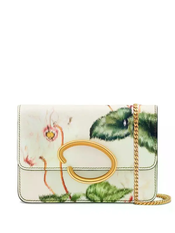 Oscar De La Renta Floral-print Clutch - Neutrals