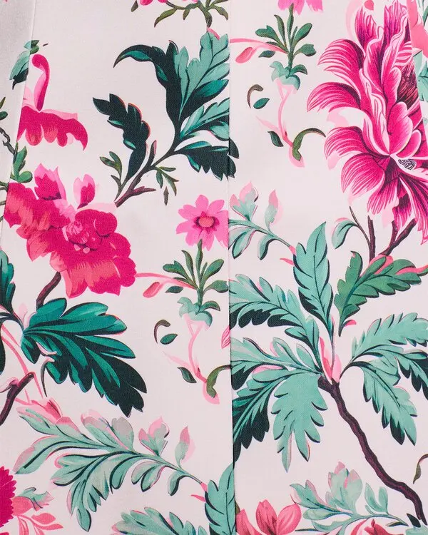 French Connection Christa York Satin Floral Mini Dress - Pink Icing