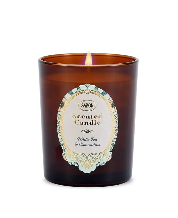 SABON White Tea & Osmanthus Candle, 180gr - Light Blue