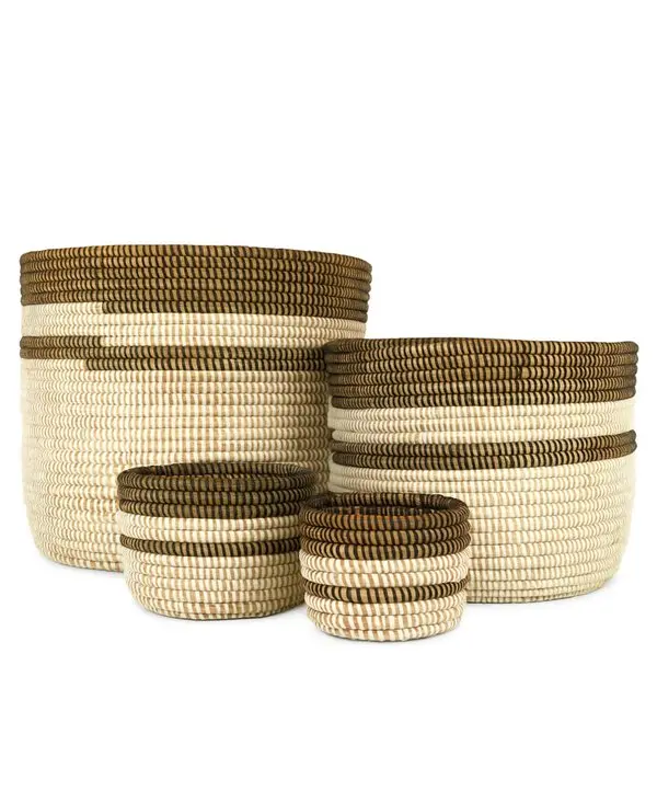 MBARE Catch All And Planter Stripe Basket
