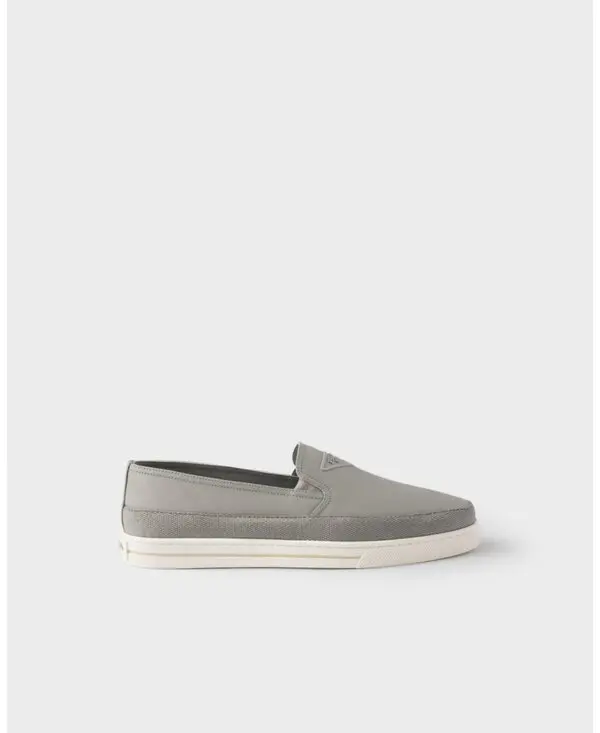 Prada Re-Nylon Slip-On Sneakers - Grey | Editorialist display picture 2