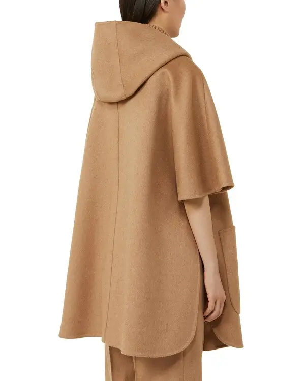 Max Mara Wool Cape With Leather Belt