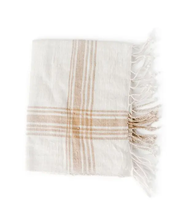 CREATIVE WOMEN Cabin Hatch Cotton Hand Towel - Beige