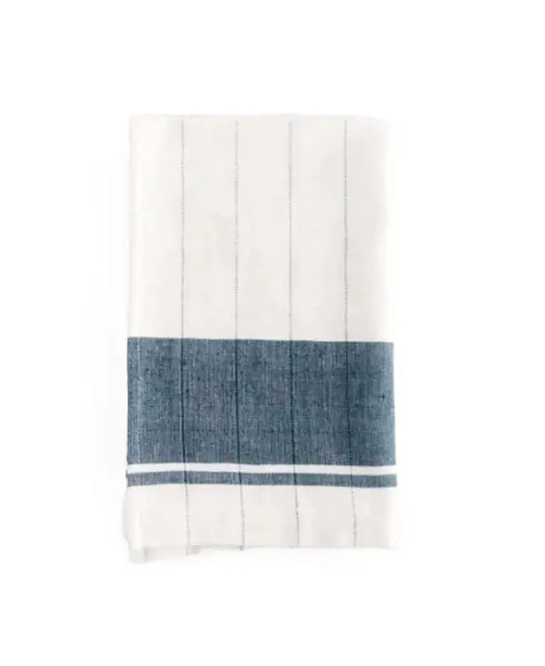 CREATIVE WOMEN Chelsea Cotton Tea Towel, Set Of 2 - Navy
