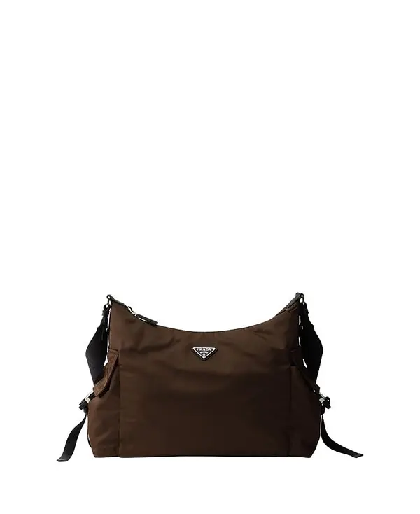 Prada Re-nylon And Leather Bag - Brown