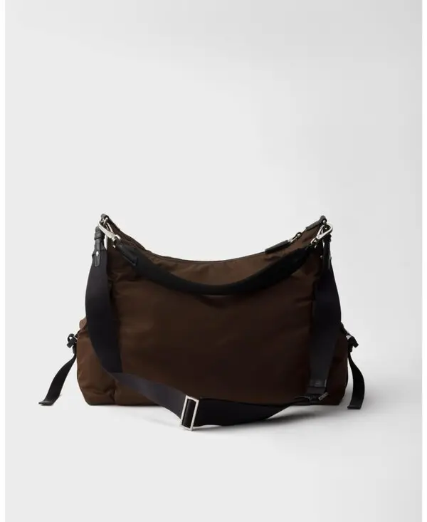 Prada Re-nylon And Leather Bag - Brown