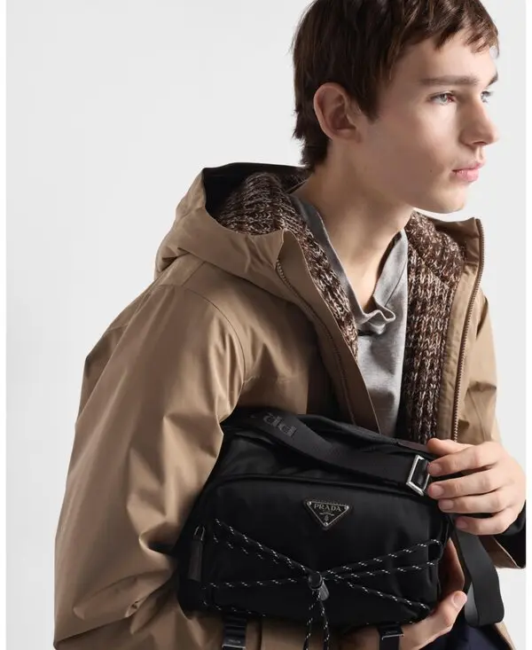 Prada Speedrock Re-nylon And Leather Shoulder Bag