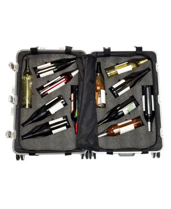 VINGARDEVALISE Vinaluminum 12-bottle Wine & Spirits Suitcase