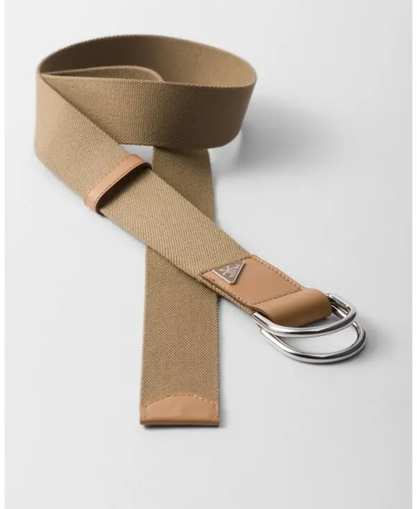 Prada Cotton Belt With Enameled Logo