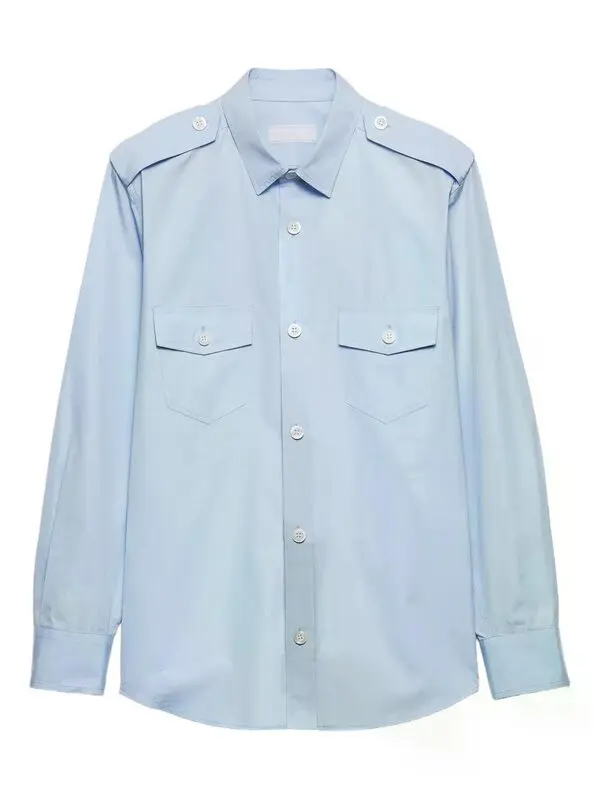 Prada Flap-pocket Cotton Shirt