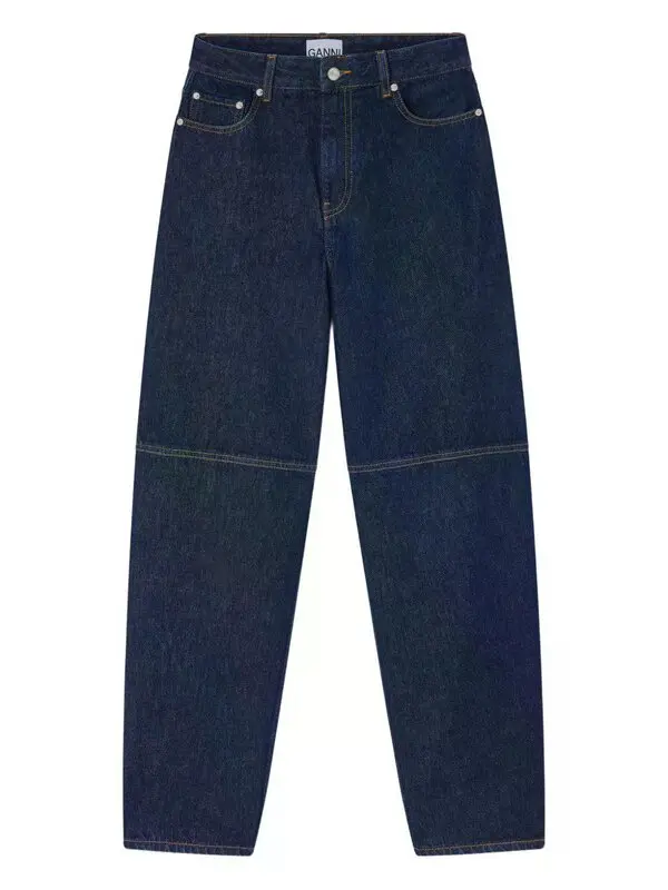 GANNI Panelled Straight Leg Jeans