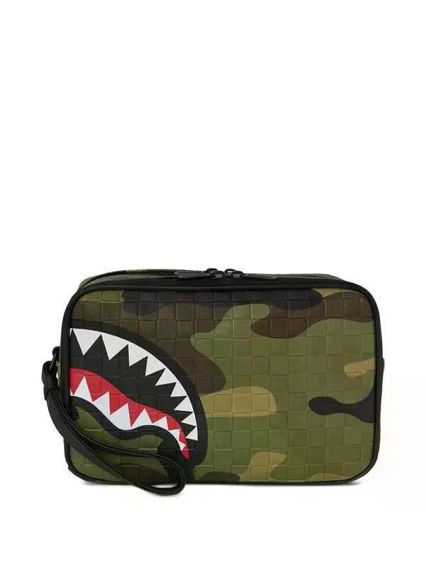 SPRAYGROUND Woodland Camouflage Graphic Toiletry Bag - Green