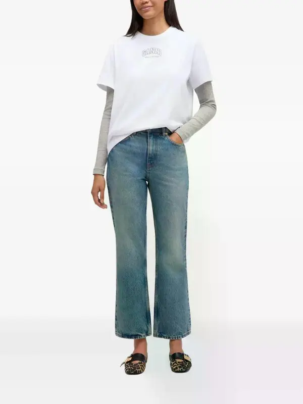 GANNI Cropped Rigid Trousers
