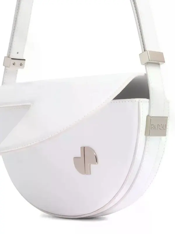PATOU Le Petit Leather Shoulder Bag - White