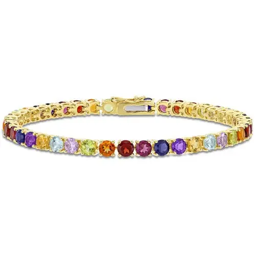 JULIANNA B. Gemstone Tennis Bracelet - Yellow-plated Sterling Silver