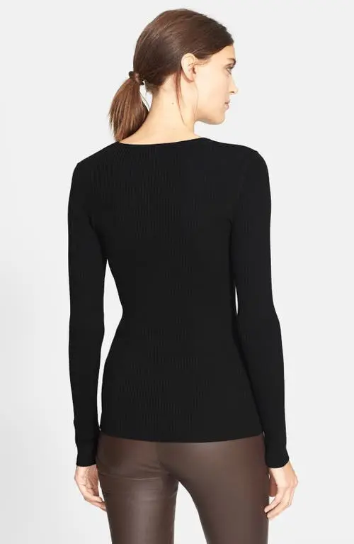 Theory Mirzi Rib Knit Merino Wool Sweater