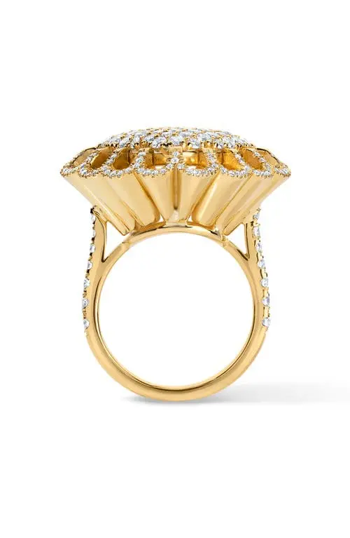 MINDI MOND Floating Diamond Ring - 18k Yellow Gold