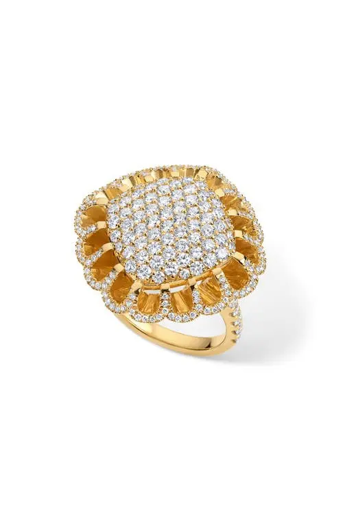 MINDI MOND Floating Diamond Ring - 18k Yellow Gold