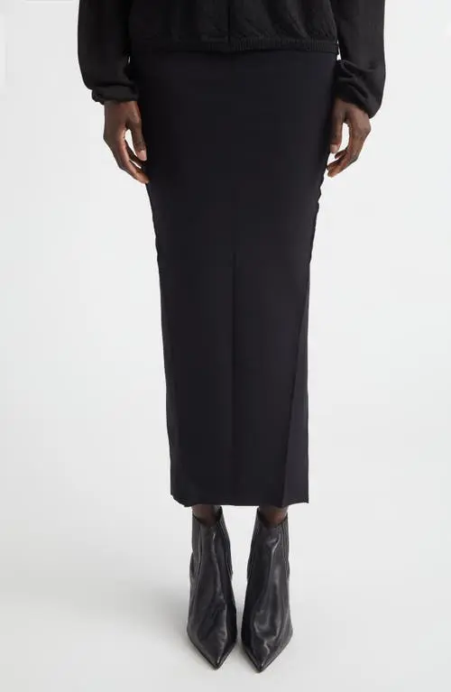 Rick Owens Pillar Compact Knit Maxi Skirt