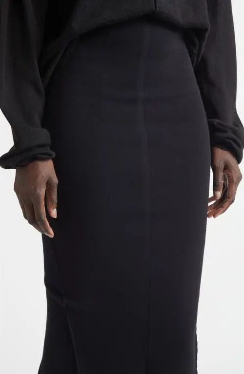 Rick Owens Pillar Compact Knit Maxi Skirt