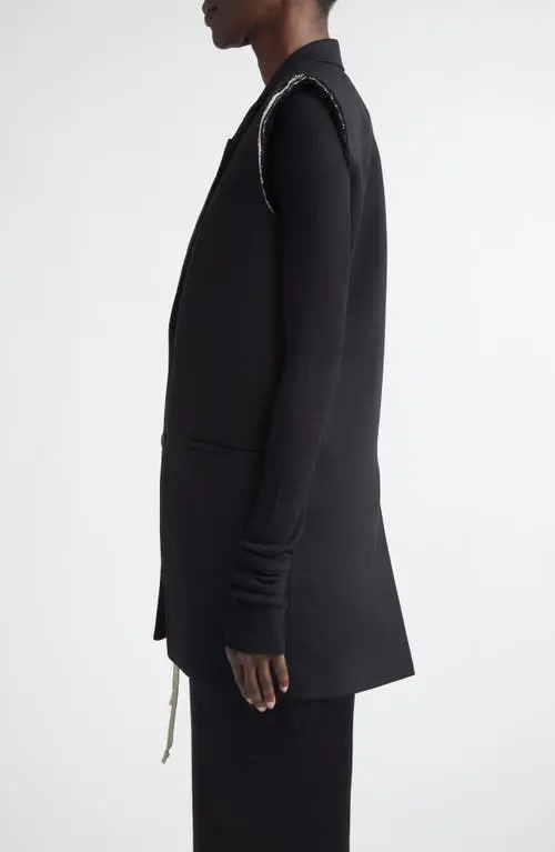 Rick Owens Raw Edge Wool Vest