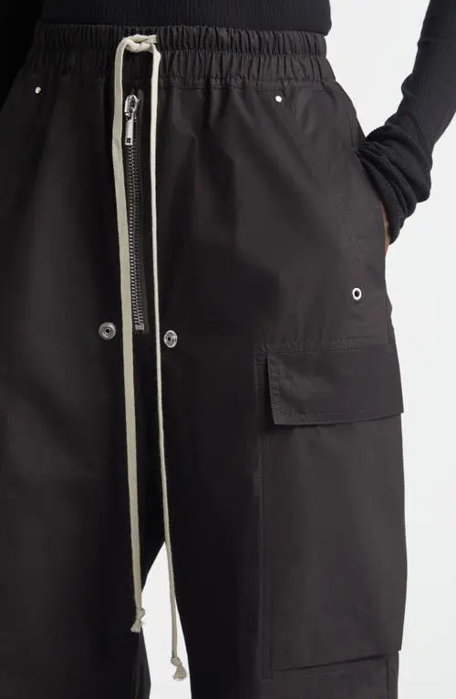 Rick Owens Cargobelas Cotton Cargo Pants - Black