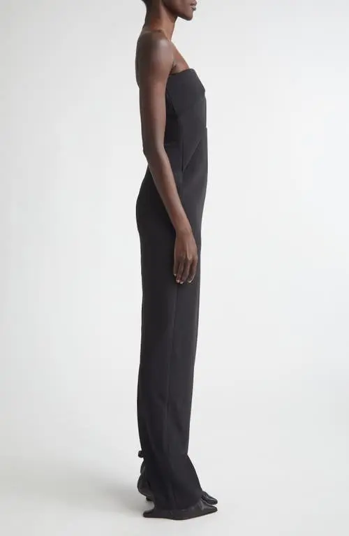 Rick Owens Prong Cutout Strapless Gown