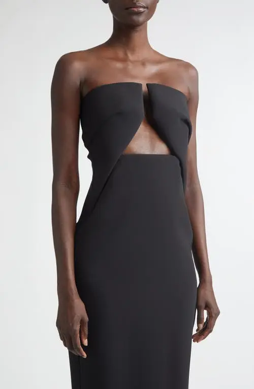 Rick Owens Prong Cutout Strapless Gown