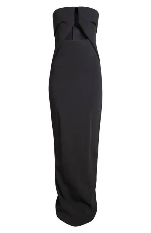 Rick Owens Prong Cutout Strapless Gown