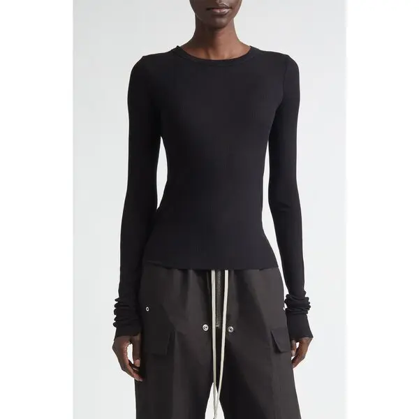Rick Owens Crop Rib Long Sleeve T-shirt