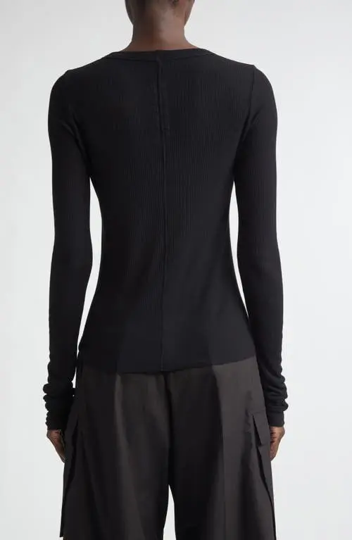 Rick Owens Crop Rib Long Sleeve T-shirt