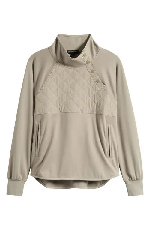 SWANNIES Ellis Mixed Media Pullover - Olive