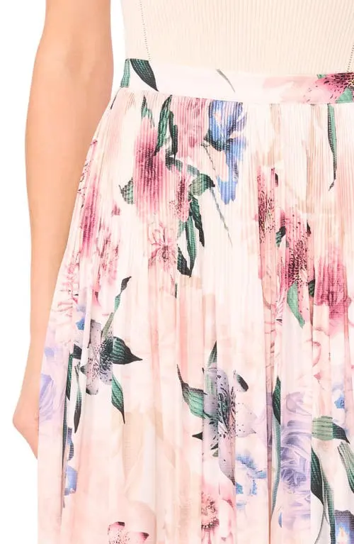 Ted Baker London Floral Pleated Midi Skirt