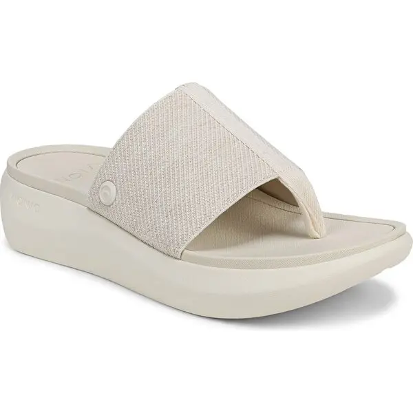 Vionic Aqua Woven Flip Flop - Ivory