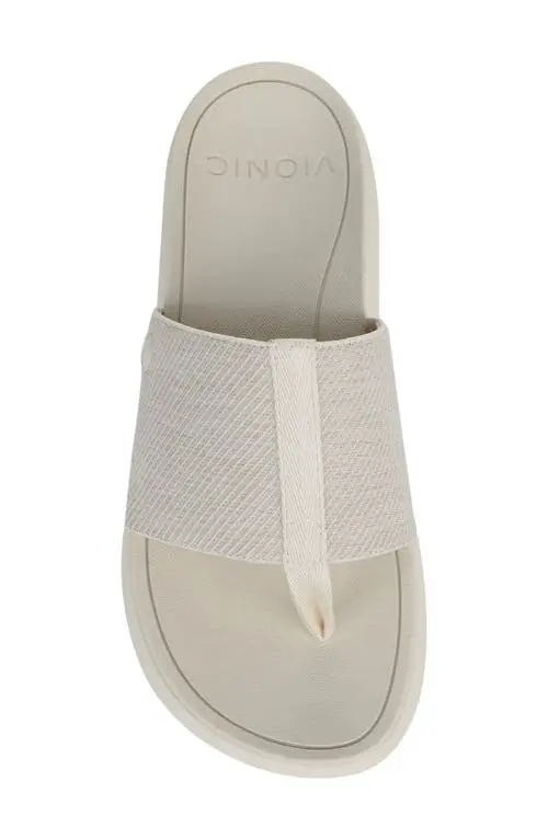 Vionic Aqua Woven Flip Flop - Ivory