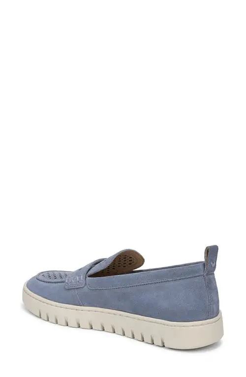 Vionic Uptown Perf Penny Loafer - Pacific Blue