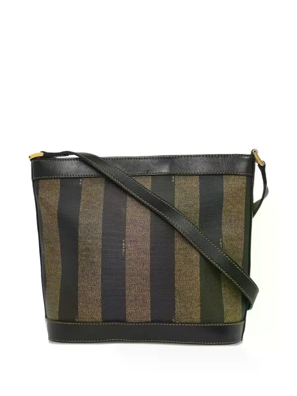 Fendi 2007 Pequin Striped-pattern Shoulder Bag
